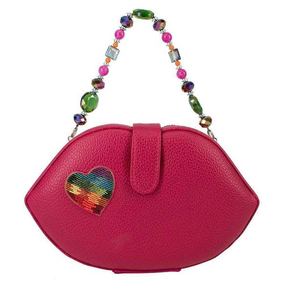 Mary Frances | Bags | Mary Frances Rainbow Kisses Top Handle Lips ...